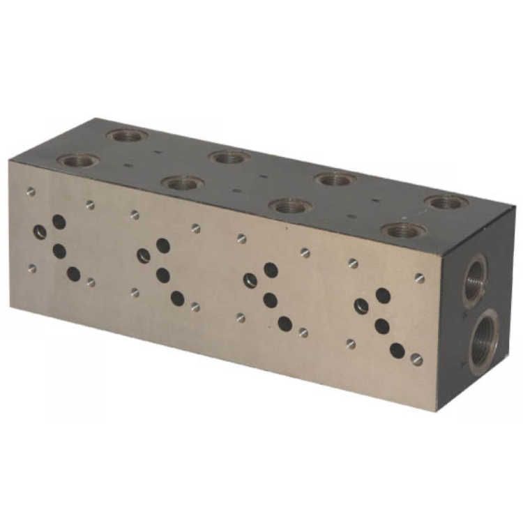 Hydraulik247.de NG10-Fußplatte (parallel), 3-fach mit Anschluss oben ...